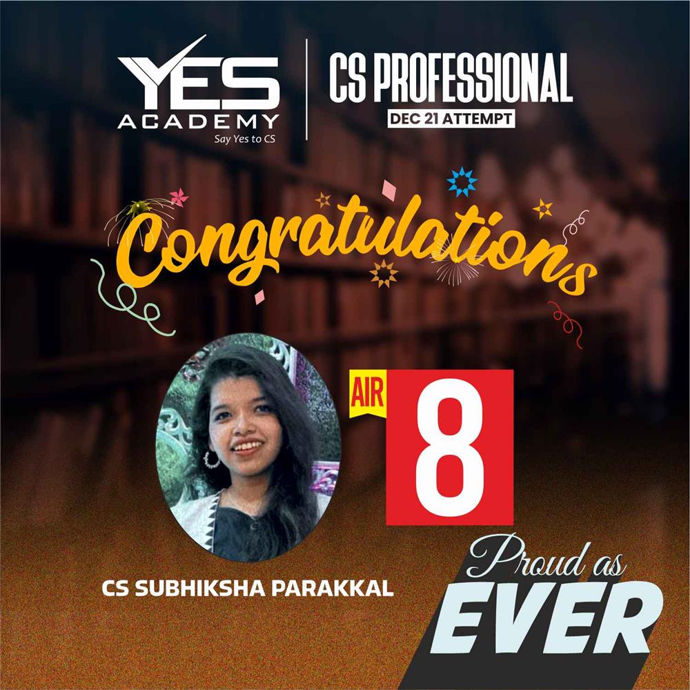 CS Executive AIR Rankers | Success Stories & Top Performers | Yes Academy