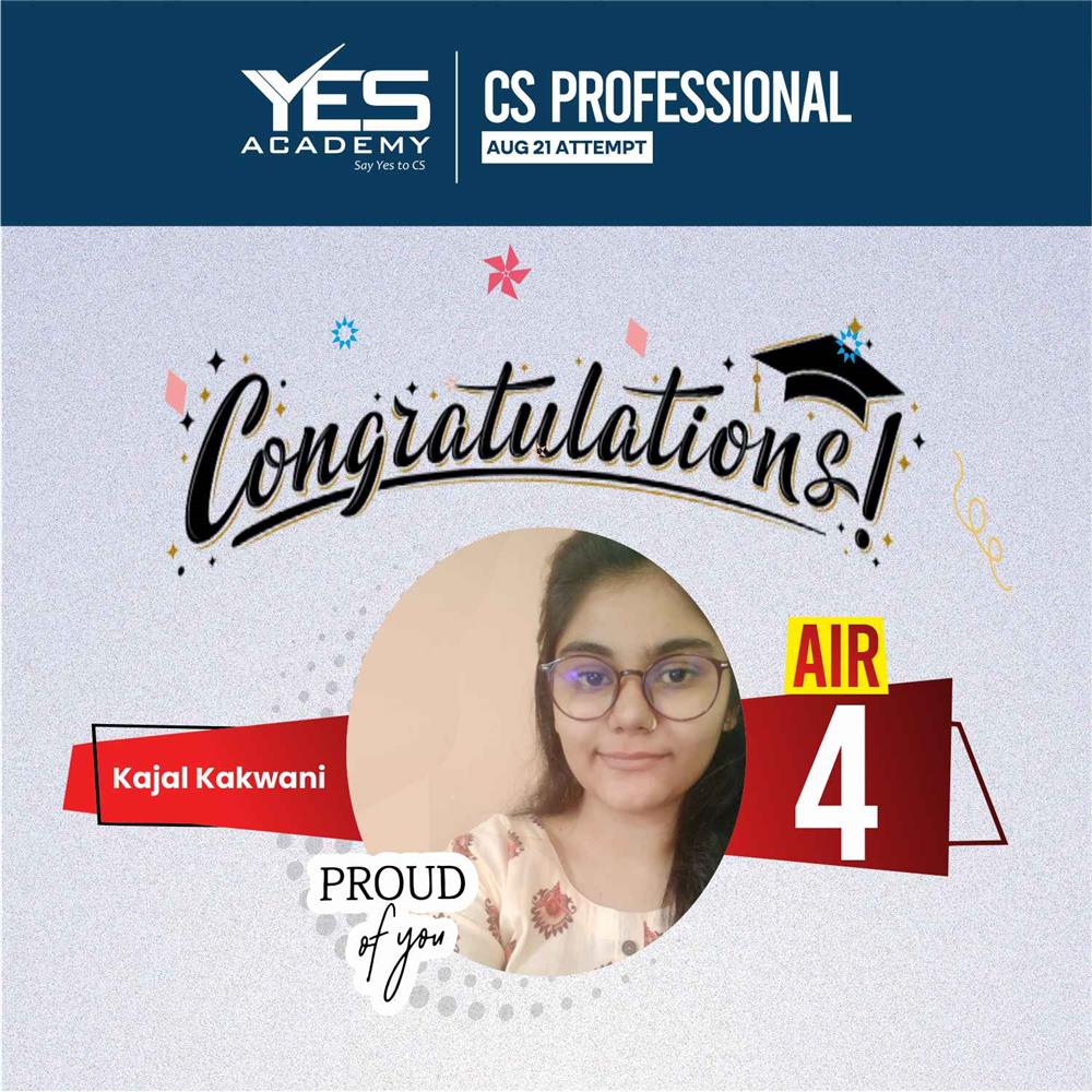 CS Executive AIR Rankers | Success Stories & Top Performers | Yes Academy